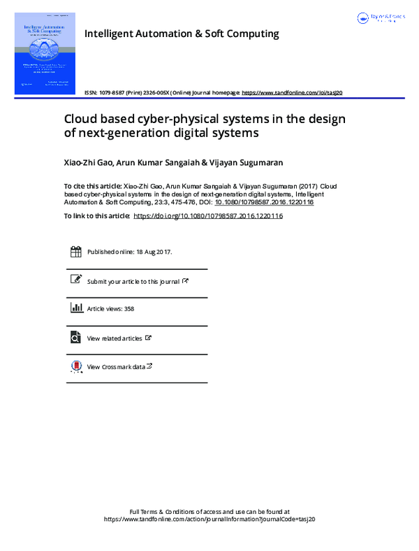 (PDF) Cloud based cyber-physical systems in the design of next-generation digital systems ...