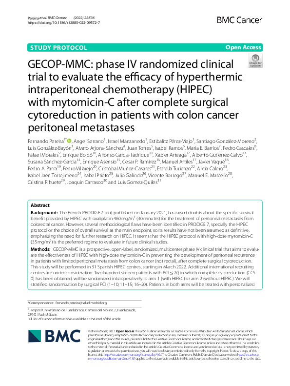 (PDF) GECOP-MMC: phase IV randomized clinical trial to evaluate the ...