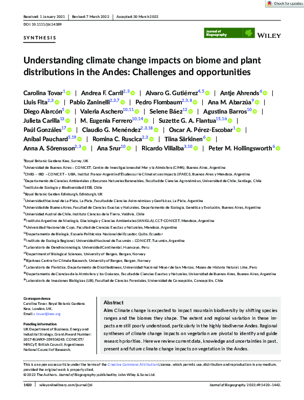 (PDF) Understanding climate change impacts on biome and plant ...