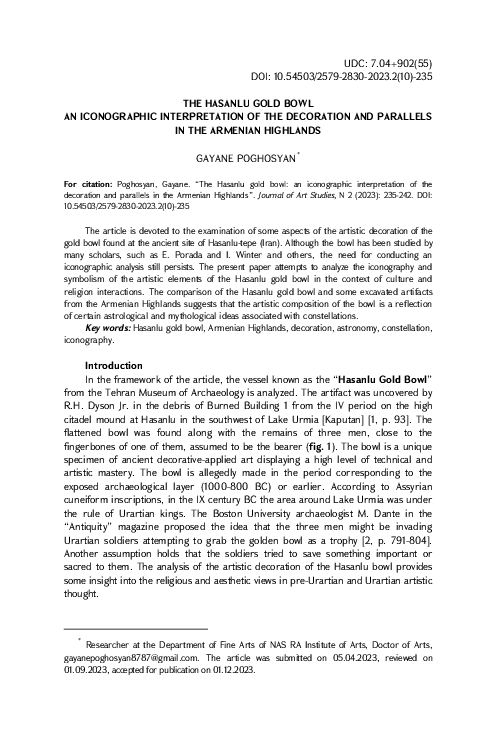 (PDF) THE HASANLU GOLD BOWL AN ICONOGRAPHIC INTERPRETATION OF THE ...