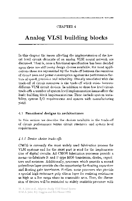 (PDF) Analog VLSI building blocks