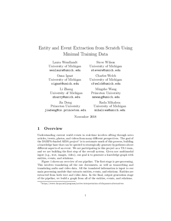 (PDF) Entity and Event Extraction from Scratch Using Minimal Training Data