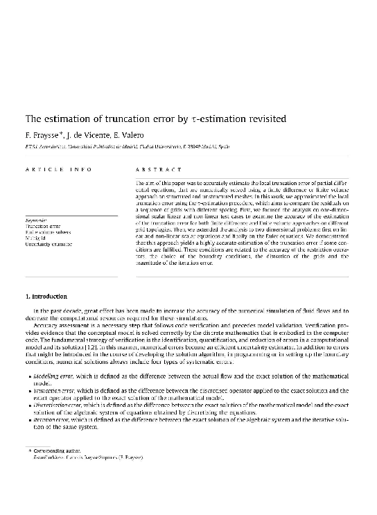(PDF) The estimation of truncation error by τ-estimation revisited