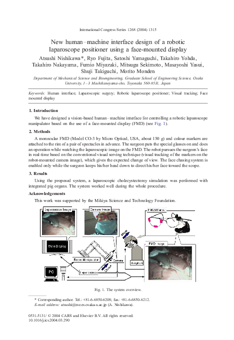 New human–machine interface design of a robotic laparoscope positioner ...
