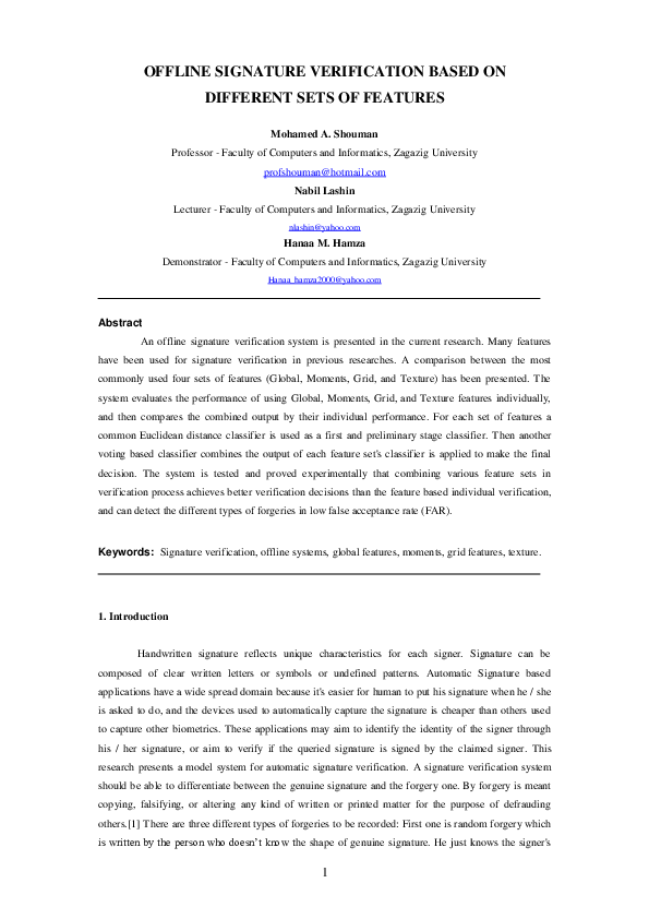 Pdf Offline Signature Verification Based On Different Sets Of Features 5591