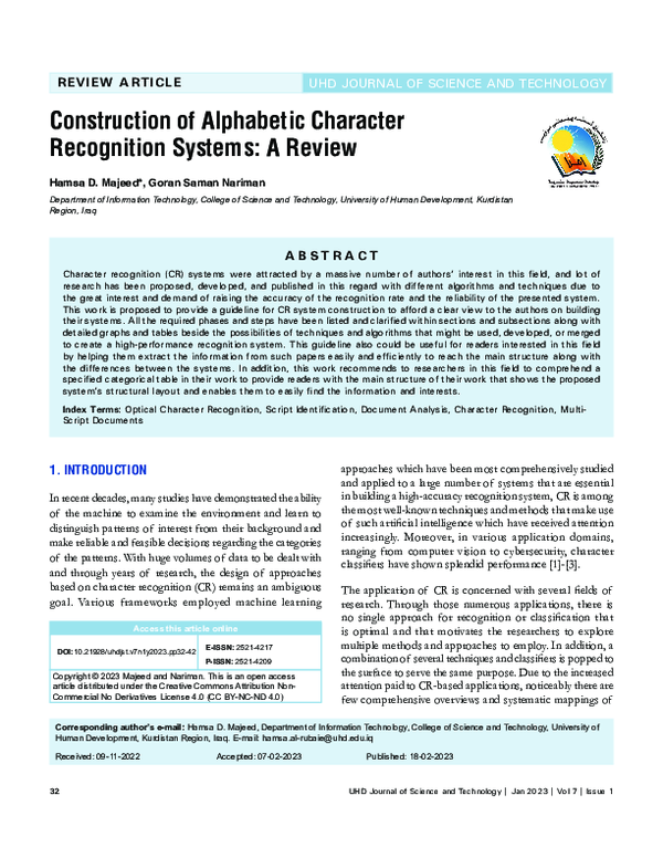 (PDF) Guidelines for Building Character Recognition Systems