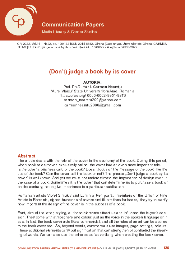 (PDF) Don’t Judge a Book by Its Cover