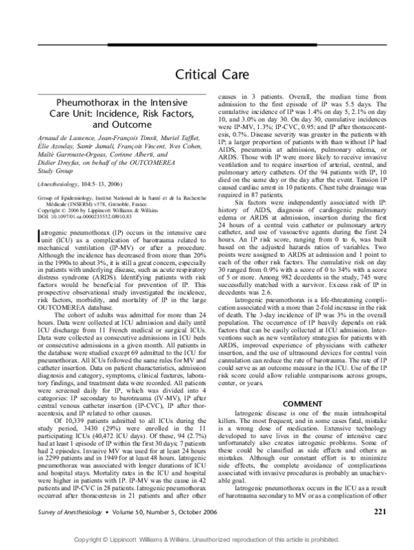 (PDF) Central Venous Catheter Colonization in Critically Ill Patients: A Prospective, Randomized ...