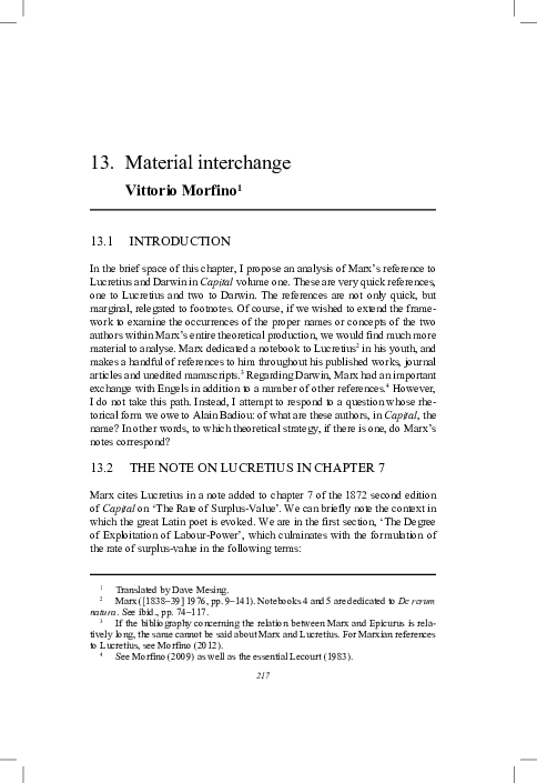 (PDF) Material interchange