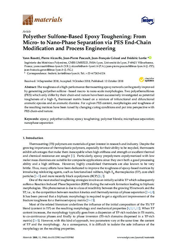 (PDF) Polyether Sulfone-Based Epoxy Toughening: From Micro- to Nano ...