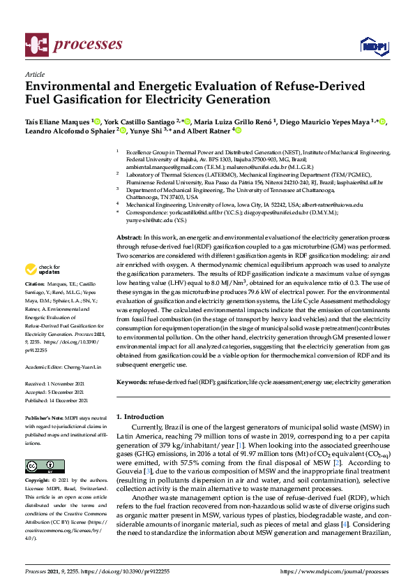 (PDF) Environmental and Energetic Evaluation of Refuse-Derived Fuel ...