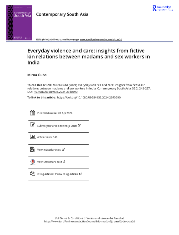 (PDF) Everyday violence and care: insights from fictive kin relations ...