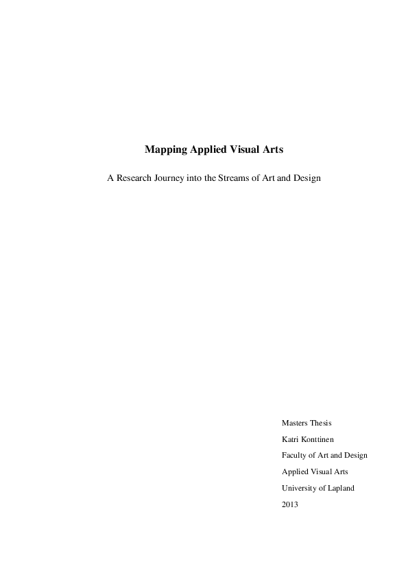 (PDF) Mapping applied visual art: a research journey in the streams of ...