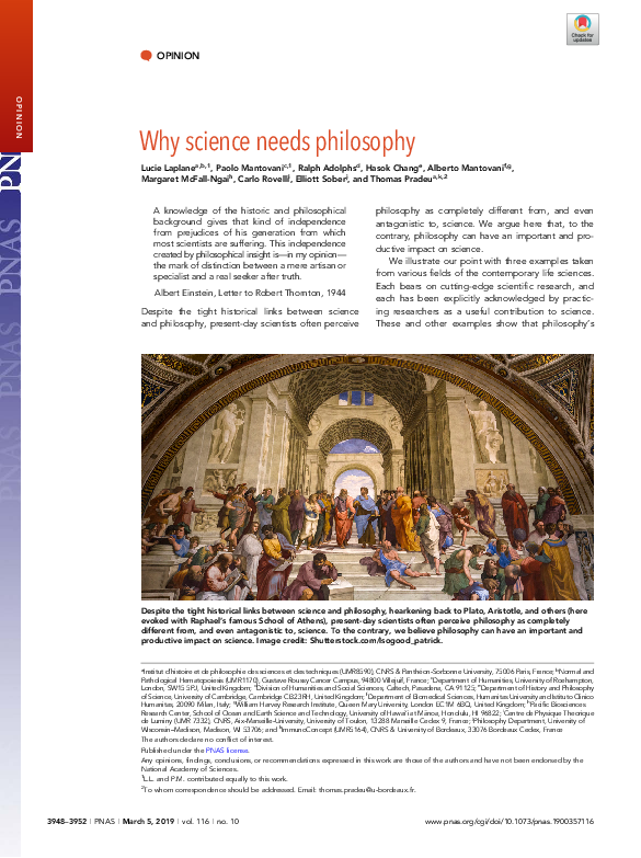 (PDF) Why science needs philosophy