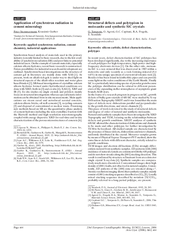 (PDF) Structural defects and polytypism in moissanite and synthetic SiC ...