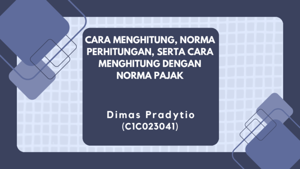 (PDF) Cara menghitung norma perhitungan serta cara menghitung dengan ...