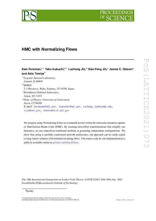 (PDF) HMC with Normalizing Flows