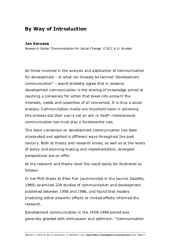 (PDF) By Way of Introduction