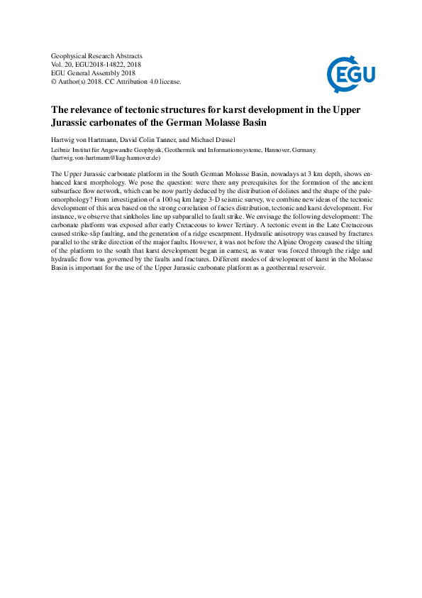 (PDF) The relevance of tectonic structures for karst development in the ...