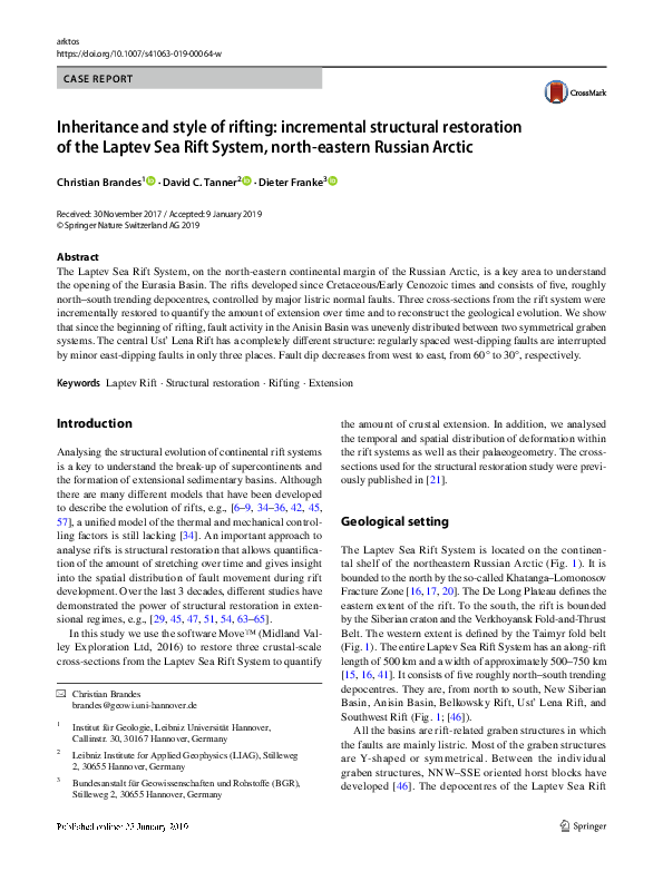 (PDF) Inheritance and style of rifting: incremental structural ...