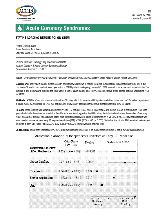 (PDF) Statins Loading Before Pci on Stemi