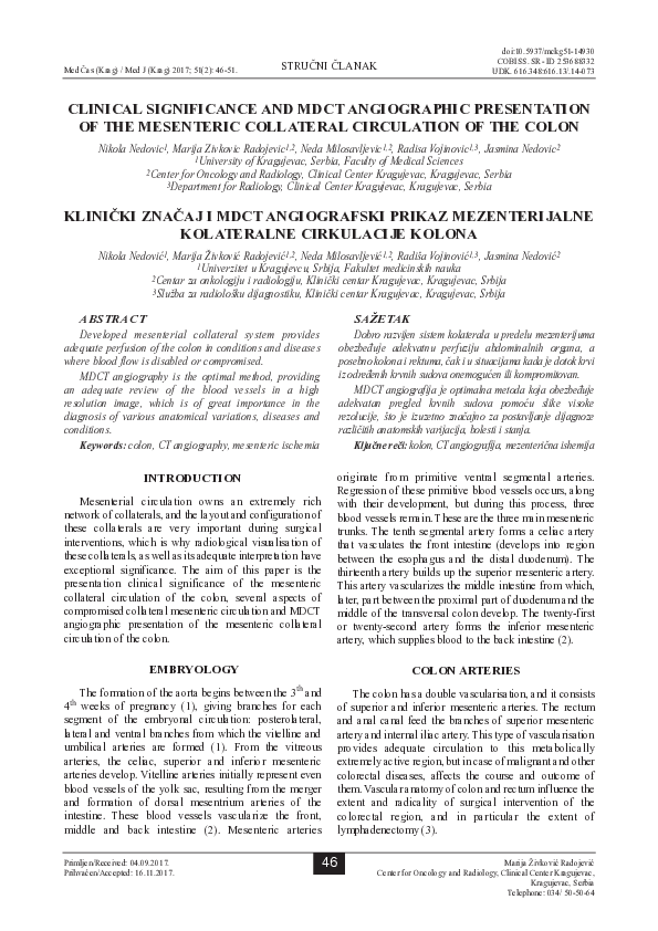 (PDF) Clinical significance and MDCT angiographic presentation of the ...