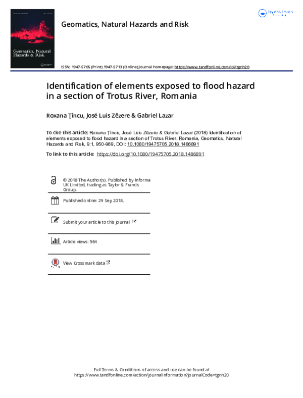 (PDF) Identification of elements exposed to flood hazard in a section ...
