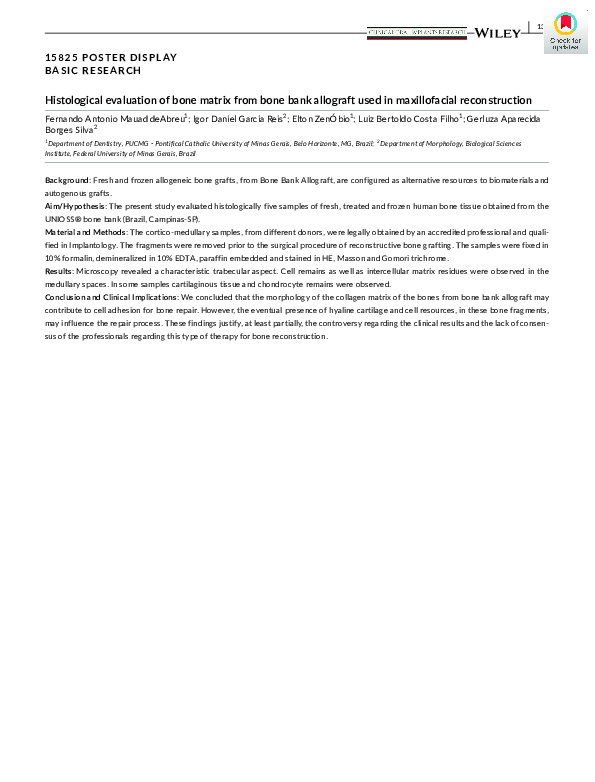 (PDF) Histological evaluation of bone matrix from bone bank allograft ...