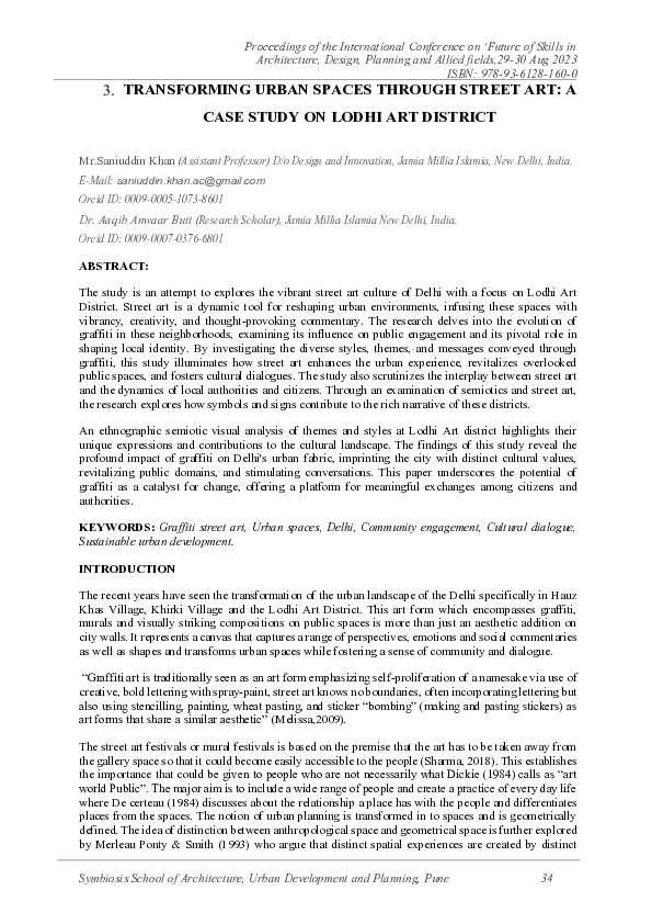 (PDF) TRANSFORMING URBAN SPACES THROUGH STREET ART: A CASE STUDY ON ...