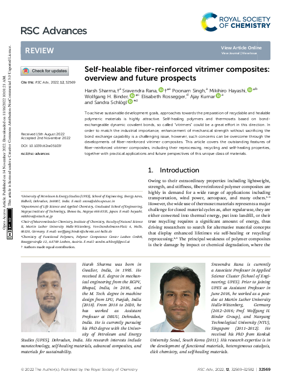 (PDF) Self-healable fiber-reinforced vitrimer composites: overview and ...