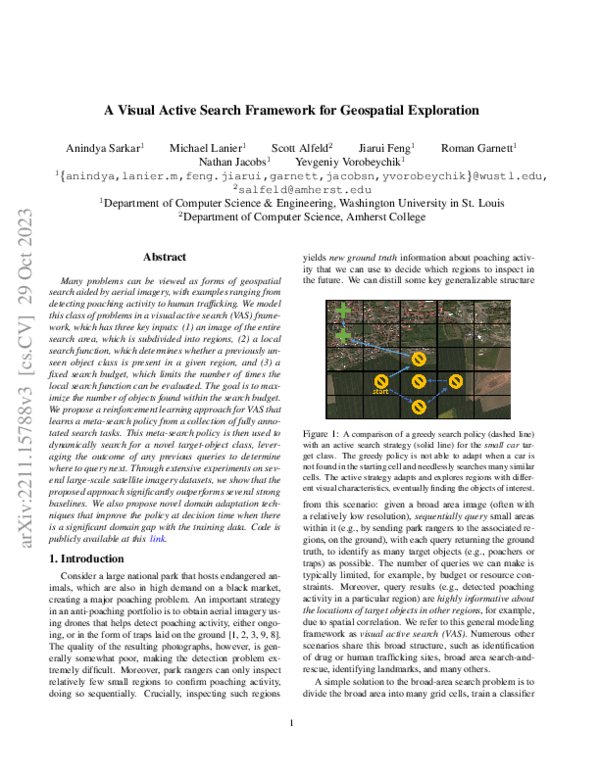 (PDF) A Visual Active Search Framework for Geospatial Exploration