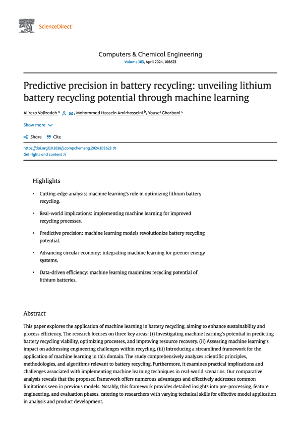 (PDF) Predictive precision in battery recycling unveiling lithium battery recycling potential ...