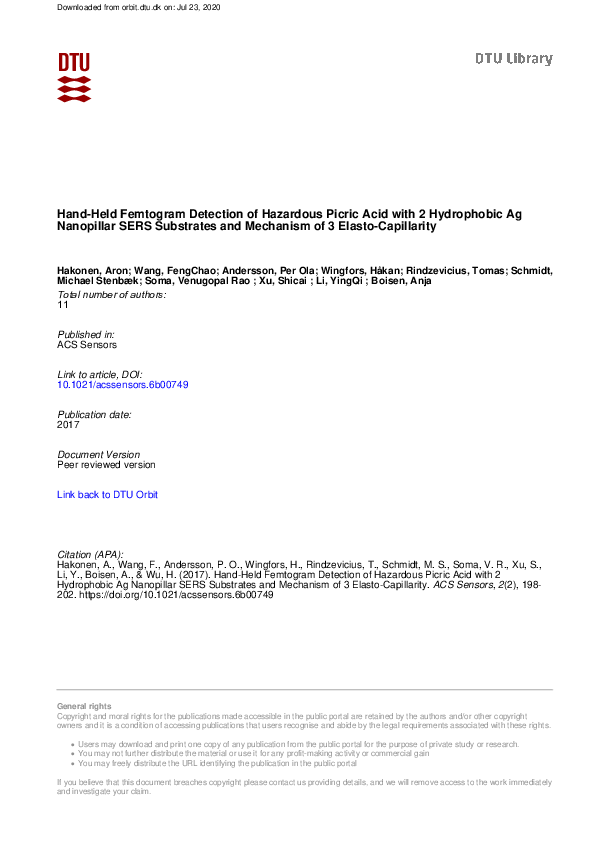(PDF) Hand-Held Femtogram Detection of Hazardous Picric Acid with ...