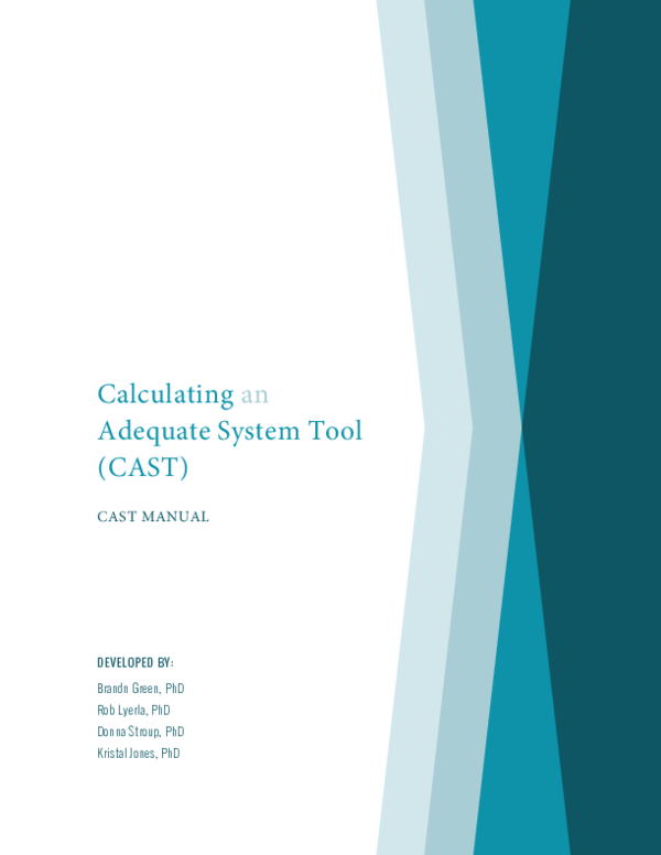 (PDF) Calculating an Adequate System Tool (CAST): CAST manual
