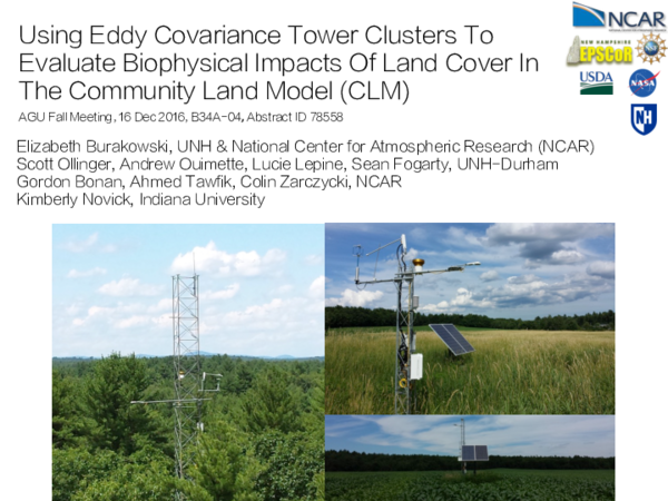 (PDF) Using Eddy Covariance Tower Clusters To Evaluate Biogeophysical ...