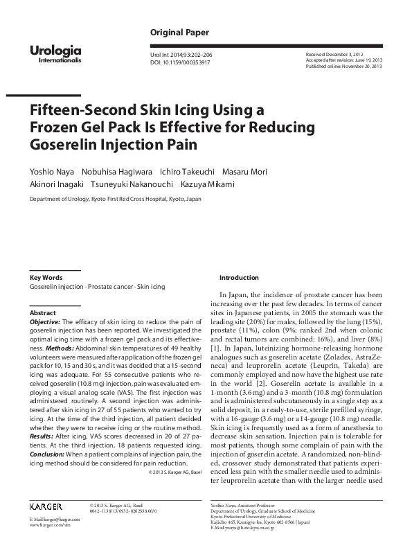 (PDF) Fifteen-Second Skin Icing Using a Frozen Gel Pack Is Effective ...