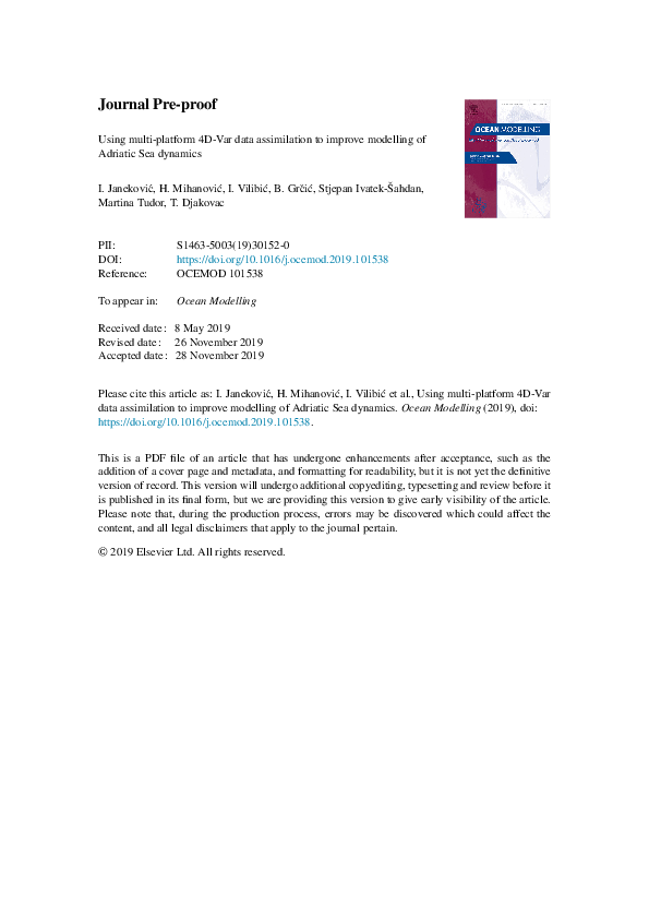 (PDF) Using multi-platform 4D-Var data assimilation to improve modeling ...