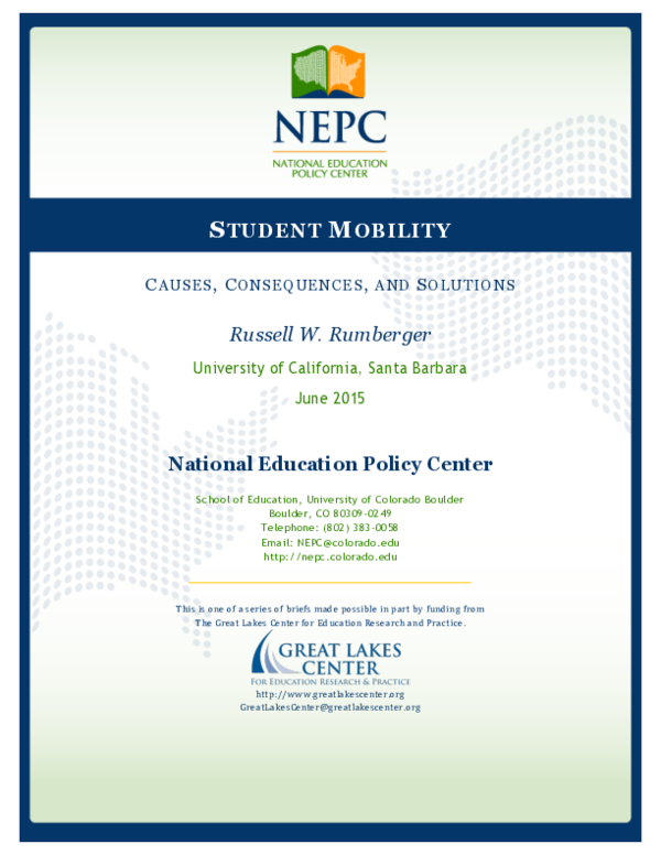 (PDF) Student Mobility: Causes, Consequences, and Solutions