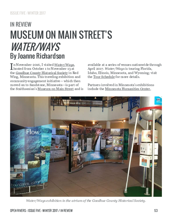 (PDF) Museum on Main Street's Water/Ways