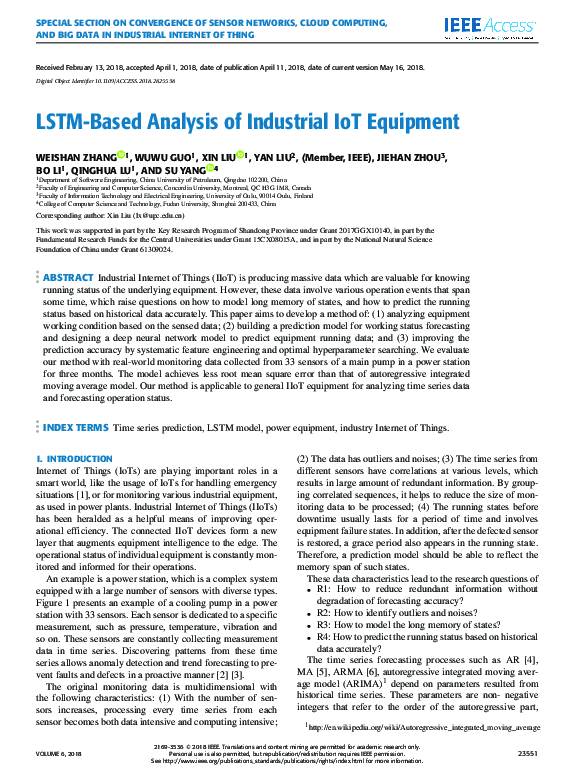 (PDF) LSTM-Based Analysis of Industrial IoT Equipment
