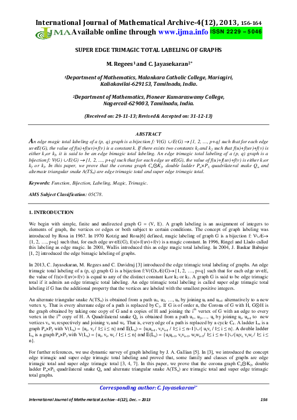 (PDF) Super edge trimagic total labeling of generalized prism and web ...