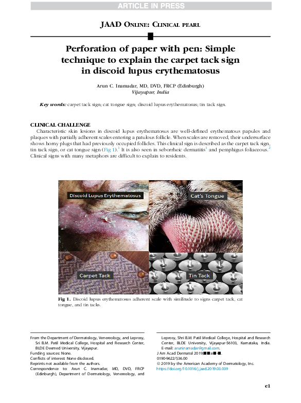 (PDF) Perforation of paper with pen: Simple technique to explain the ...