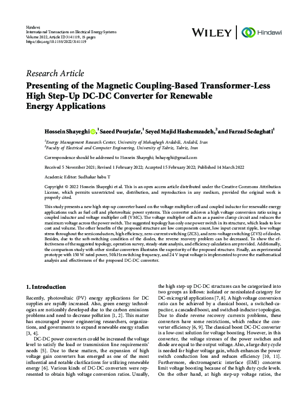 (PDF) Presenting of the Magnetic Coupling-Based Transformer-Less High ...