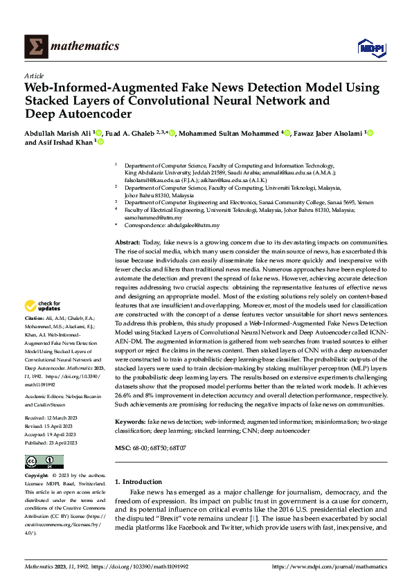(PDF) Web-Informed-Augmented Fake News Detection Model Using Stacked Layers of Convolutional ...