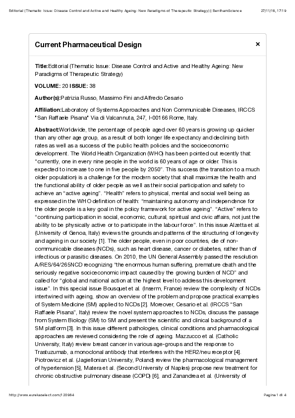 (PDF) Current Pharmaceutical Design