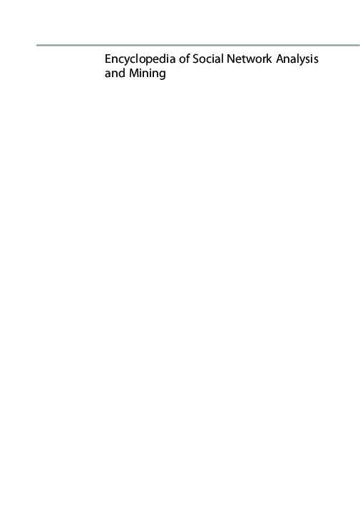 (PDF) Encyclopedia of Social Network Analysis and Mining