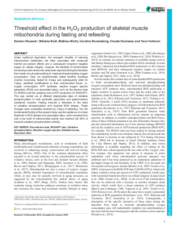 (PDF) Threshold effect in the H2O2 production of skeletal muscle ...