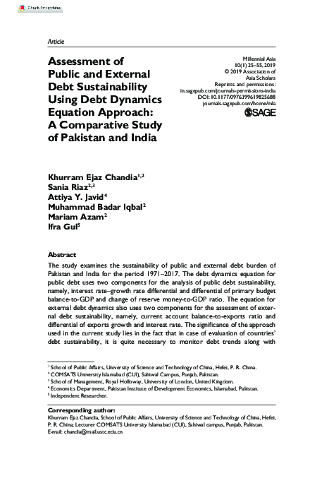 (PDF) Assessment of Public and External Debt Sustainability Using Debt ...