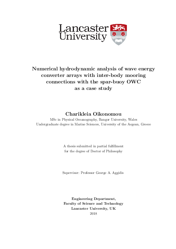 (PDF) Numerical hydrodynamic analysis of wave energy converter arrays with inter-body mooring ...