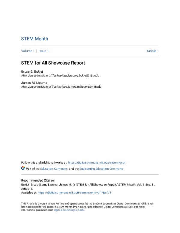 (PDF) STEM for All Showcase Report
